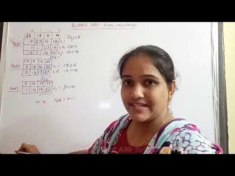 BUBBLE SORT IMPLEMENTATION/PROGRAM USING 'C'. (PART-2)(TELUGU) - YouTube