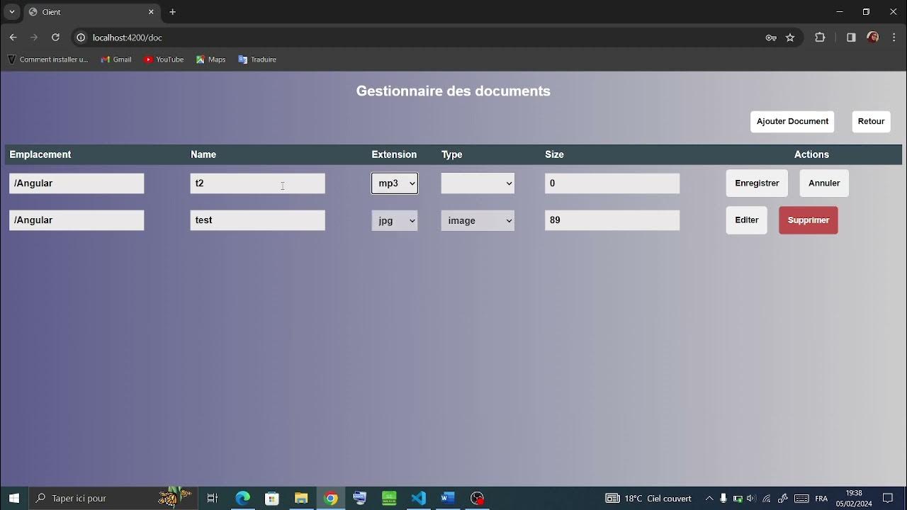 Application Angular de gestion de dossiers et leurs documents des ...