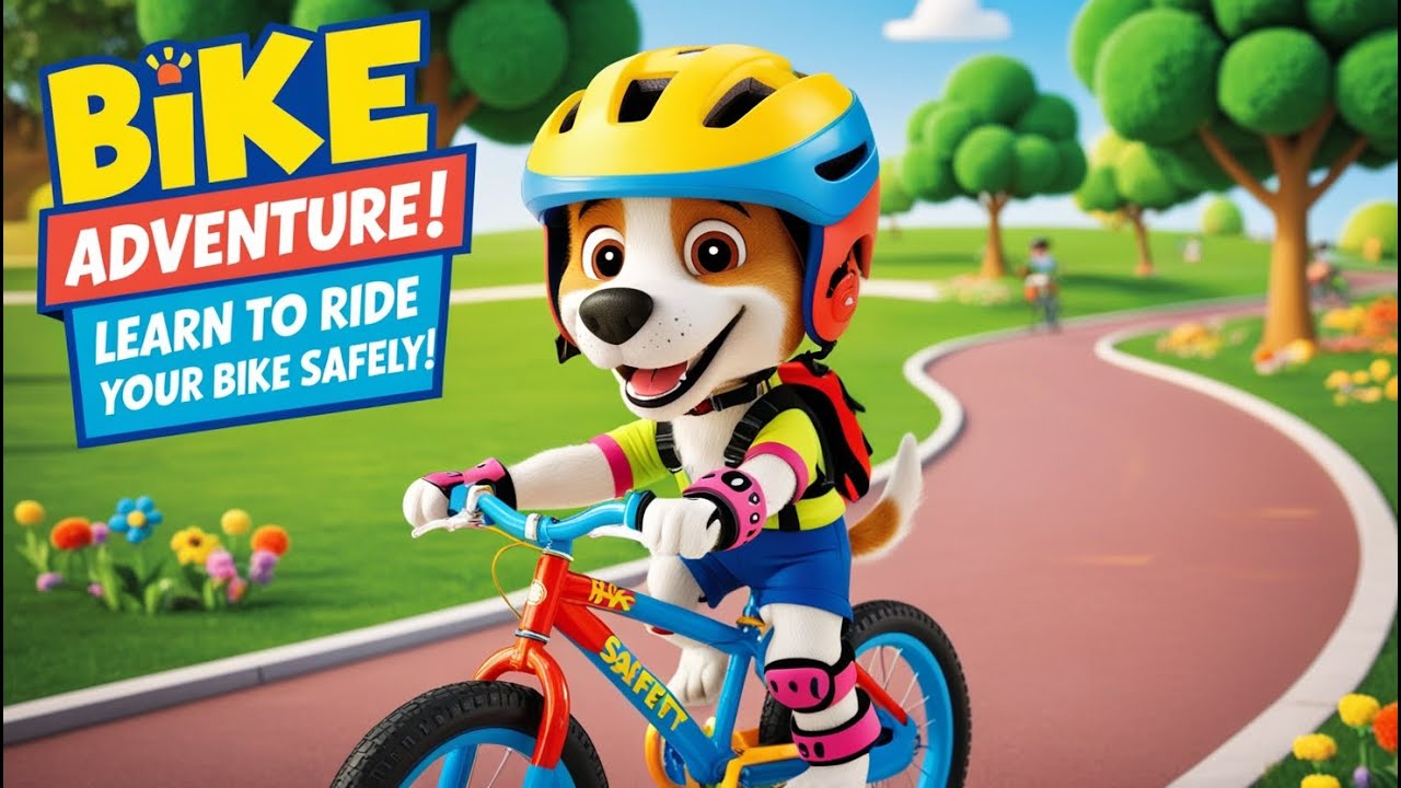 Fun Bike Adventure for Kids! 🐶 Learn Safe Riding Tips with a Cute Dog ...