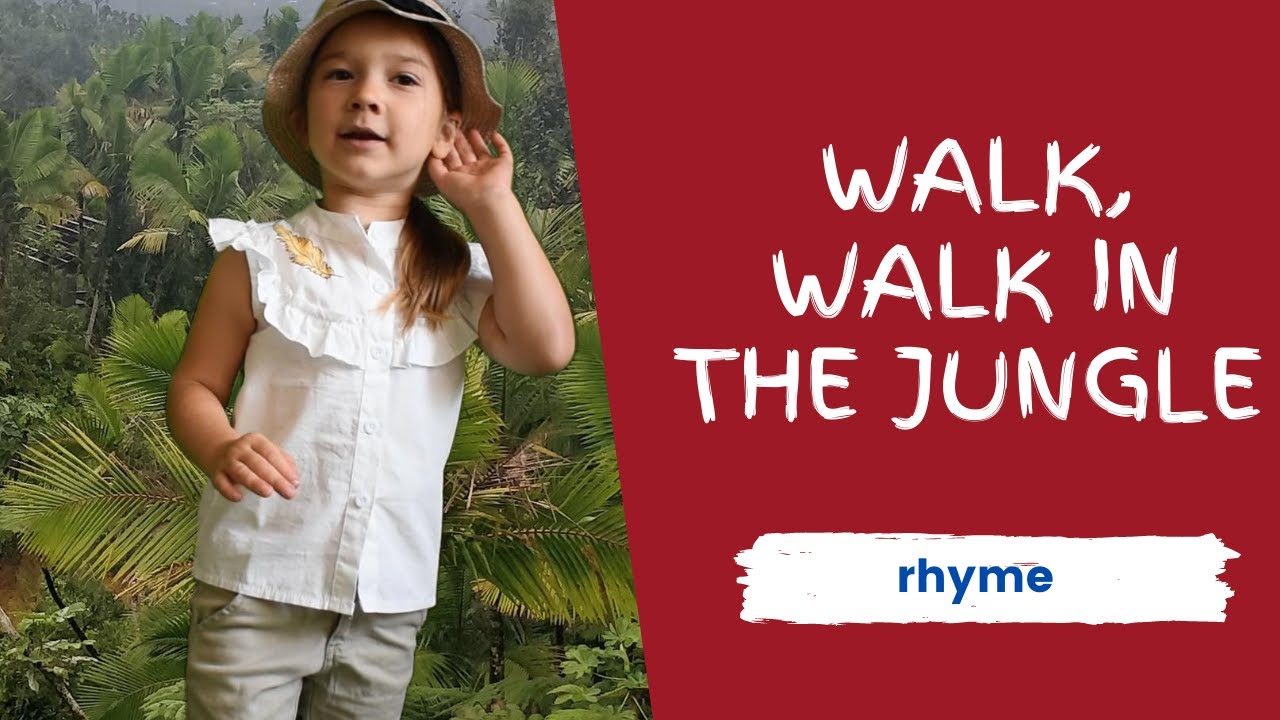 'Walk, walk in the jungle'. Animal sounds. English lesson. - YouTube