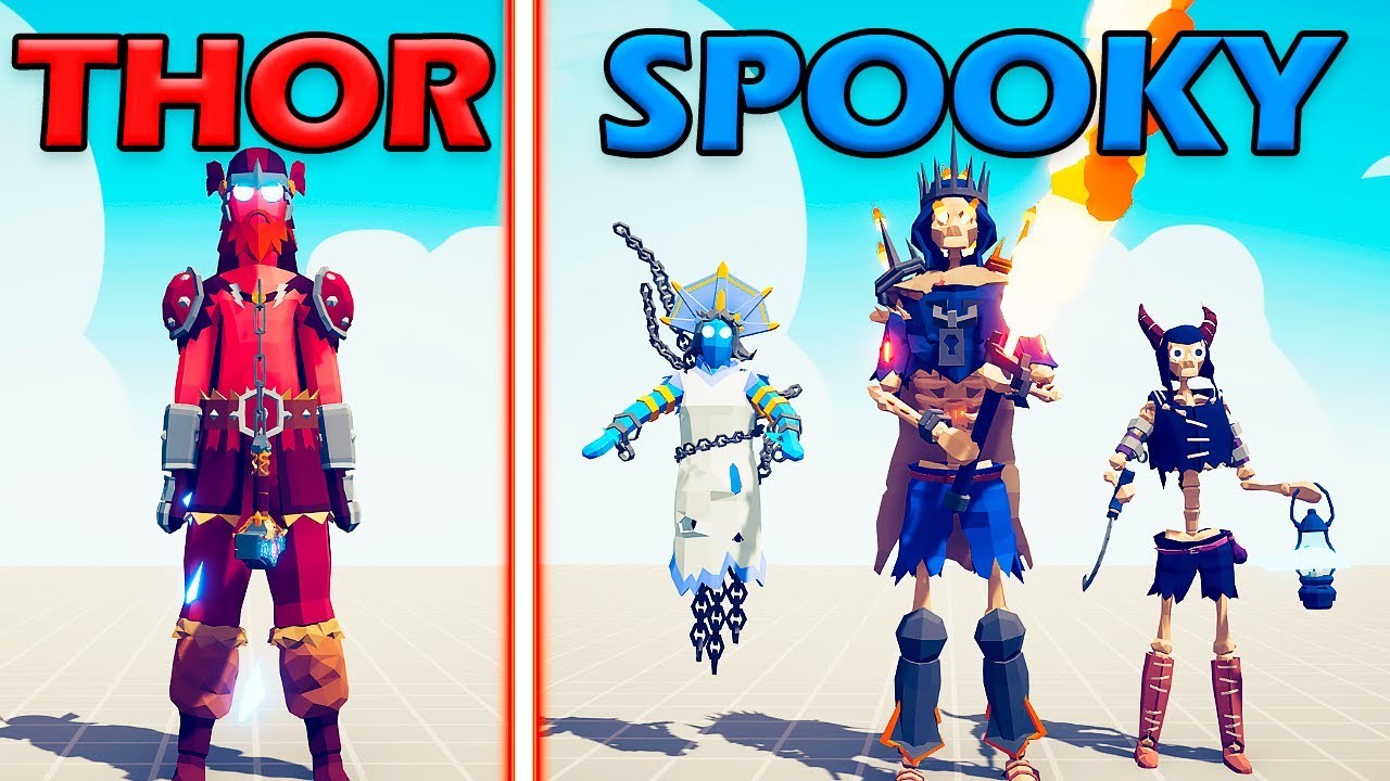 THOR TEAM vs MEGA SPOOKY TEAM - Totally Accurate Battle Simulator ...