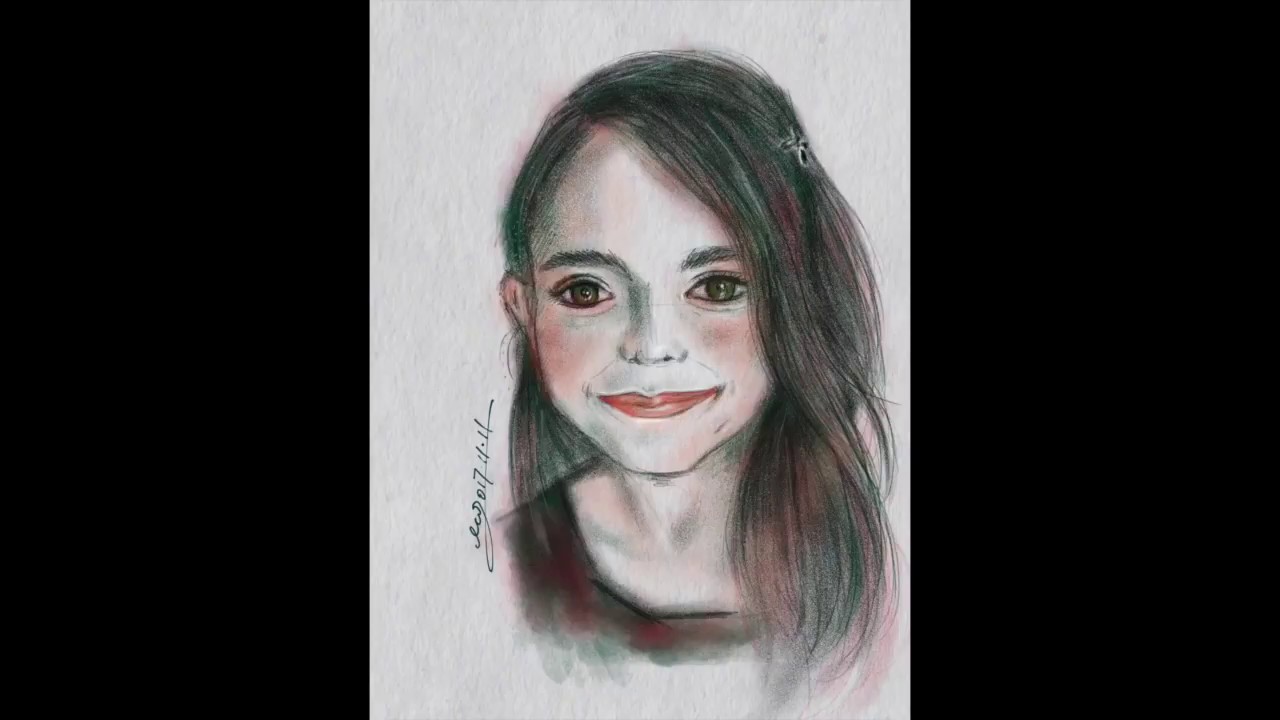 1 minute speed portrait drawing #ipadpro #adobesketch 171111a - YouTube