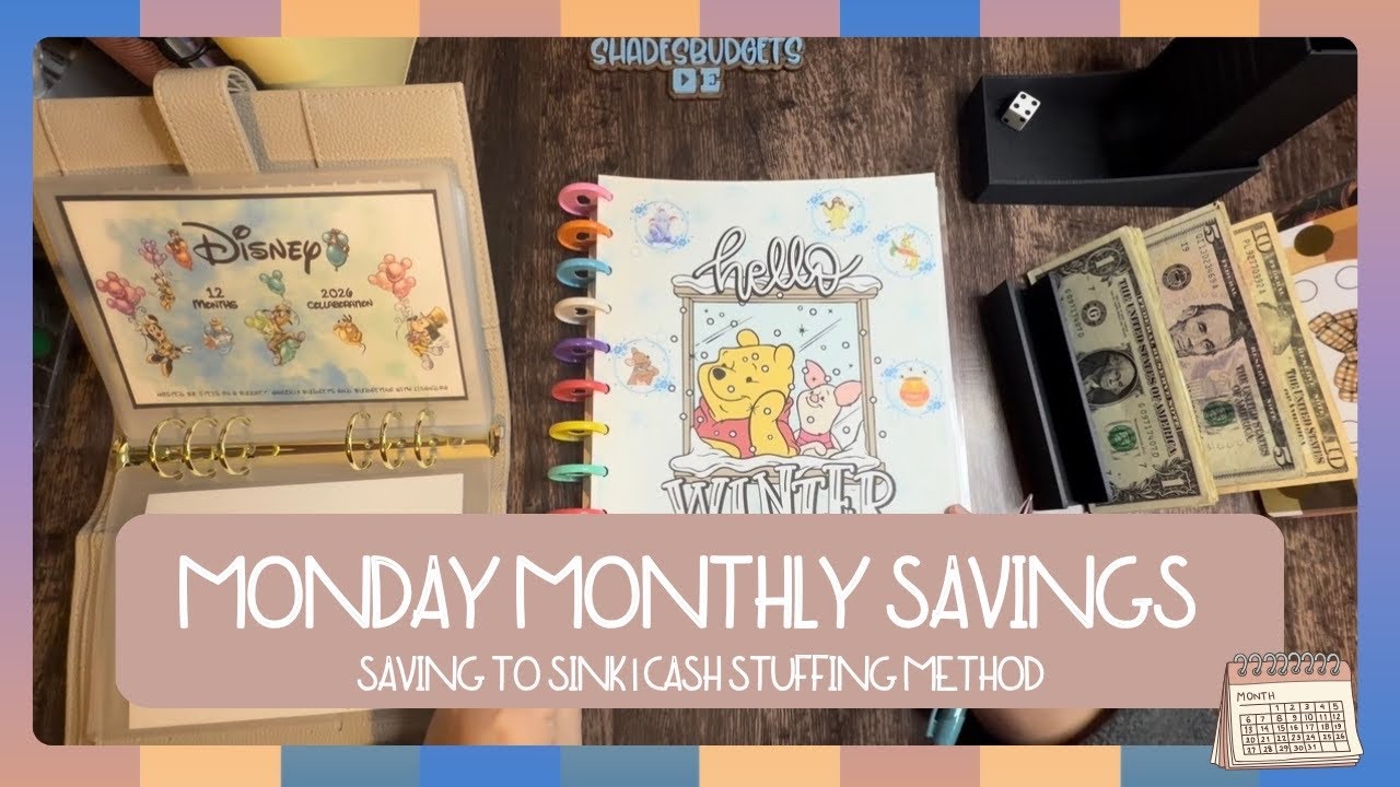 Monday Monthly Savings || Cash Stuffing Sinking Funds the FUN way ...