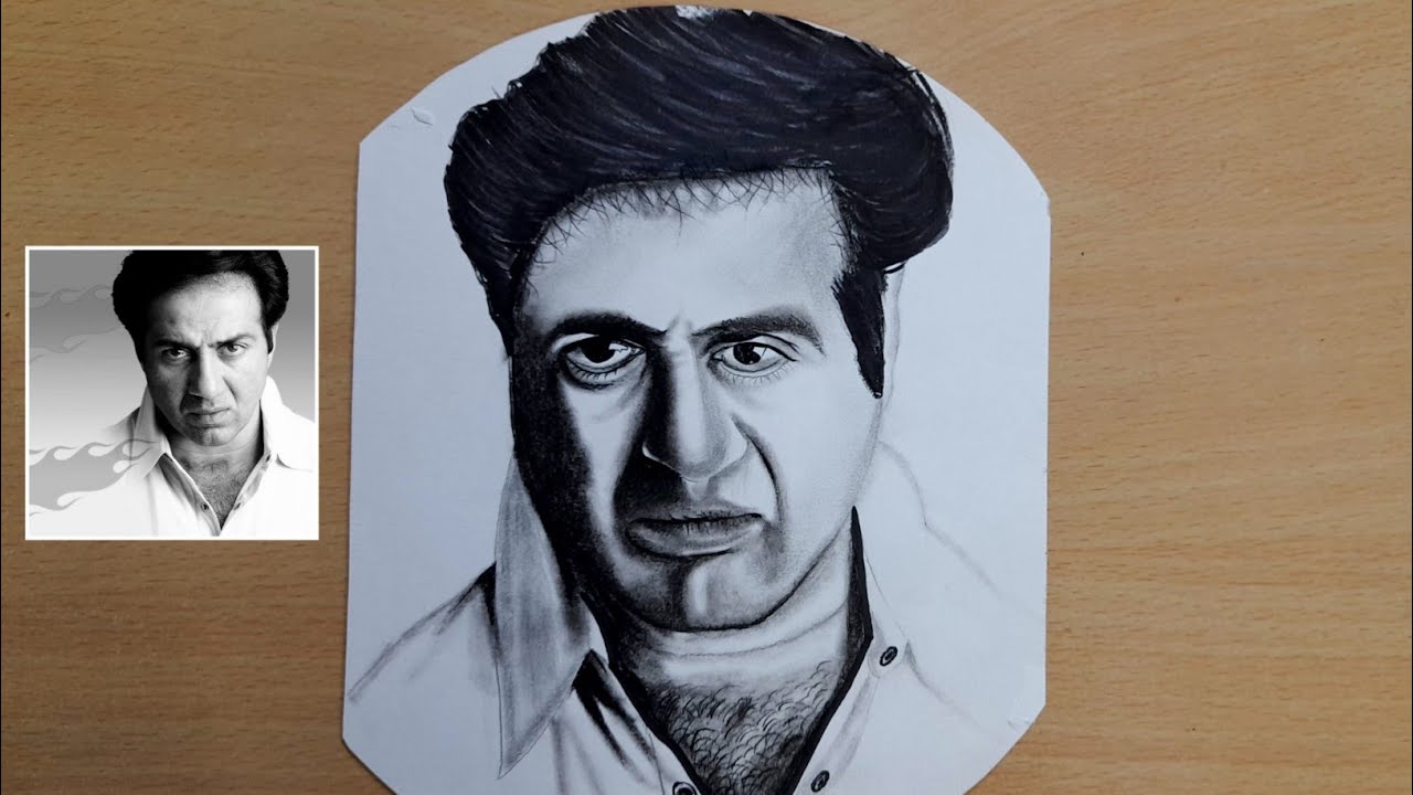 Sunny deol drawing simple | Easy sketch drawing for beginners ...