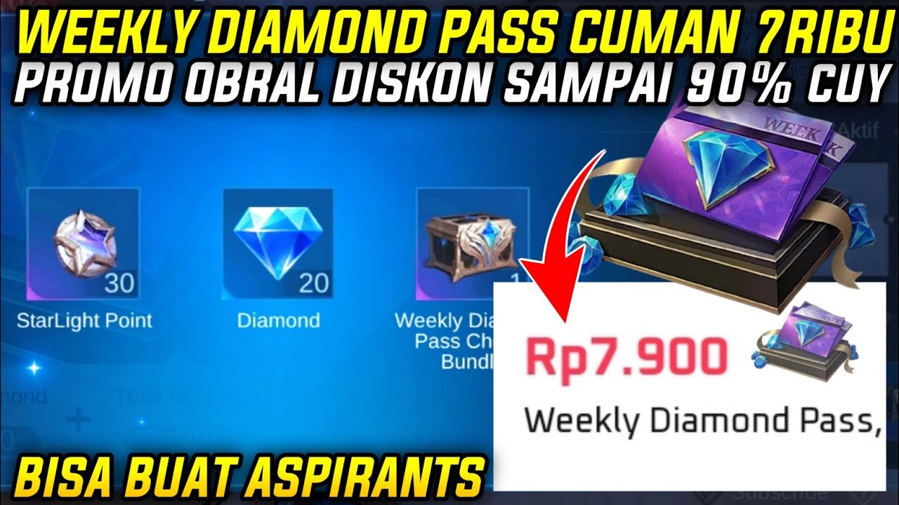 PROMO OBRAL - WEEKLY DIAMOND PASS 7RIBU ! CARA BELI WEEKLY DIAMOND PASS ...