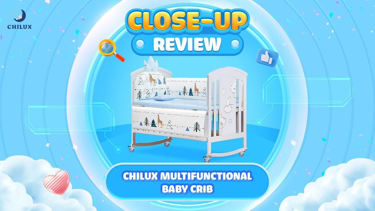 Chilux Multifunctional Baby Crib - Close-up Review - YouTube