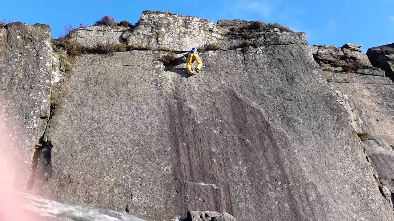 Long John slab Froggatt - YouTube