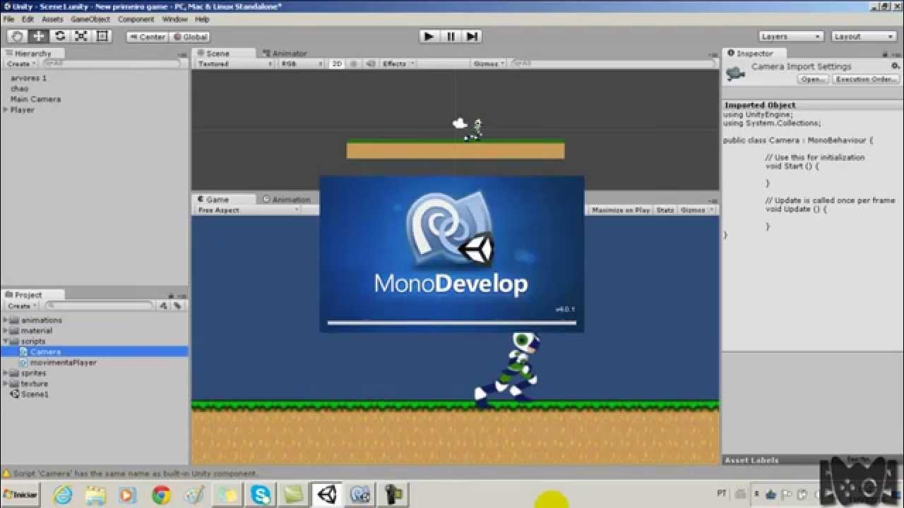 Unity 2D C# - Script para movimentação da Main Camera - YouTube
