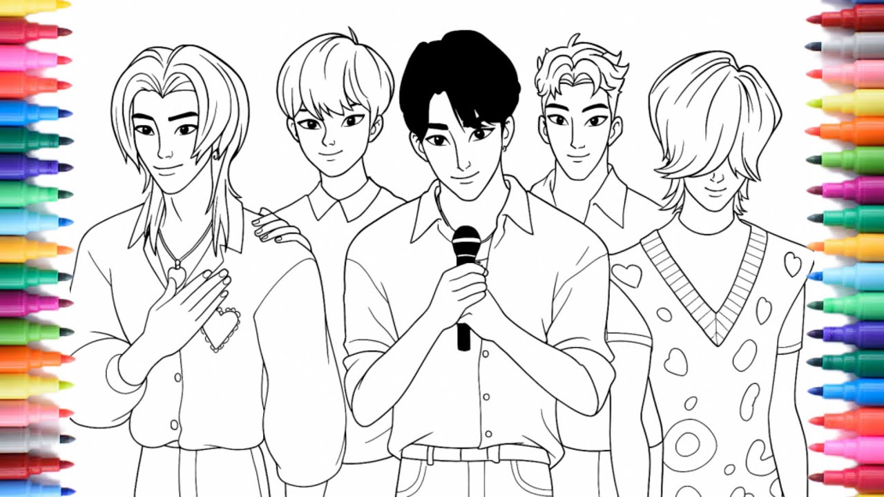 K-pop demon hunters/ Saja boys/ New Coloring Page/ How to color Jinu ...