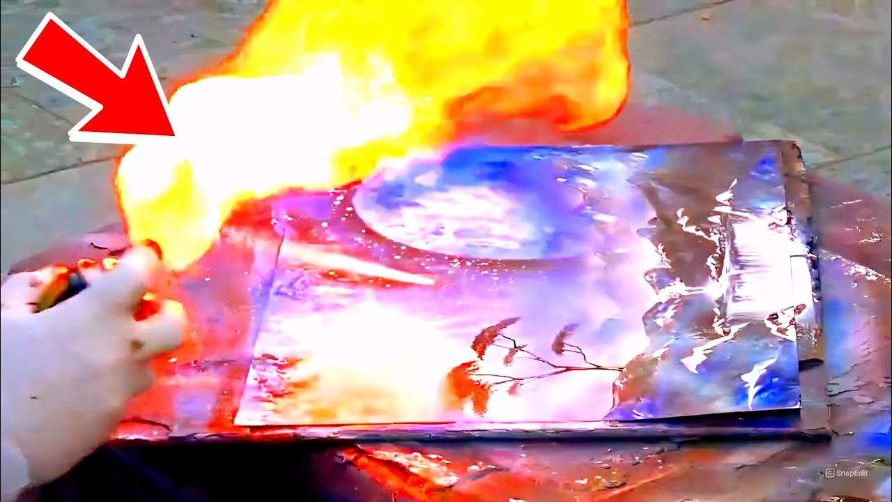 Spray Painting - Cool drawing technique with Fire & Amazing Street ...