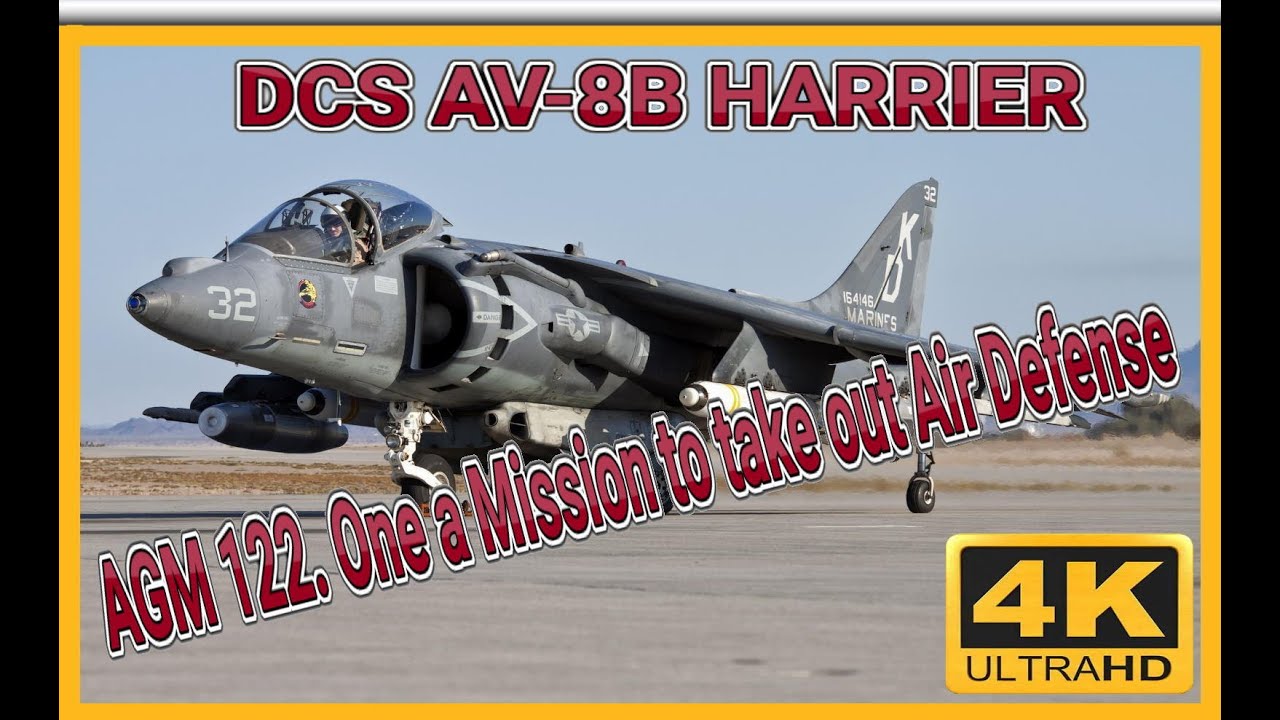 DCS AV-8B Harrier - AGM 122 One a Mission to take out Air Defense - YouTube