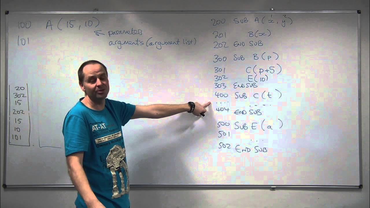 subroutine and parameter passing using stack - YouTube