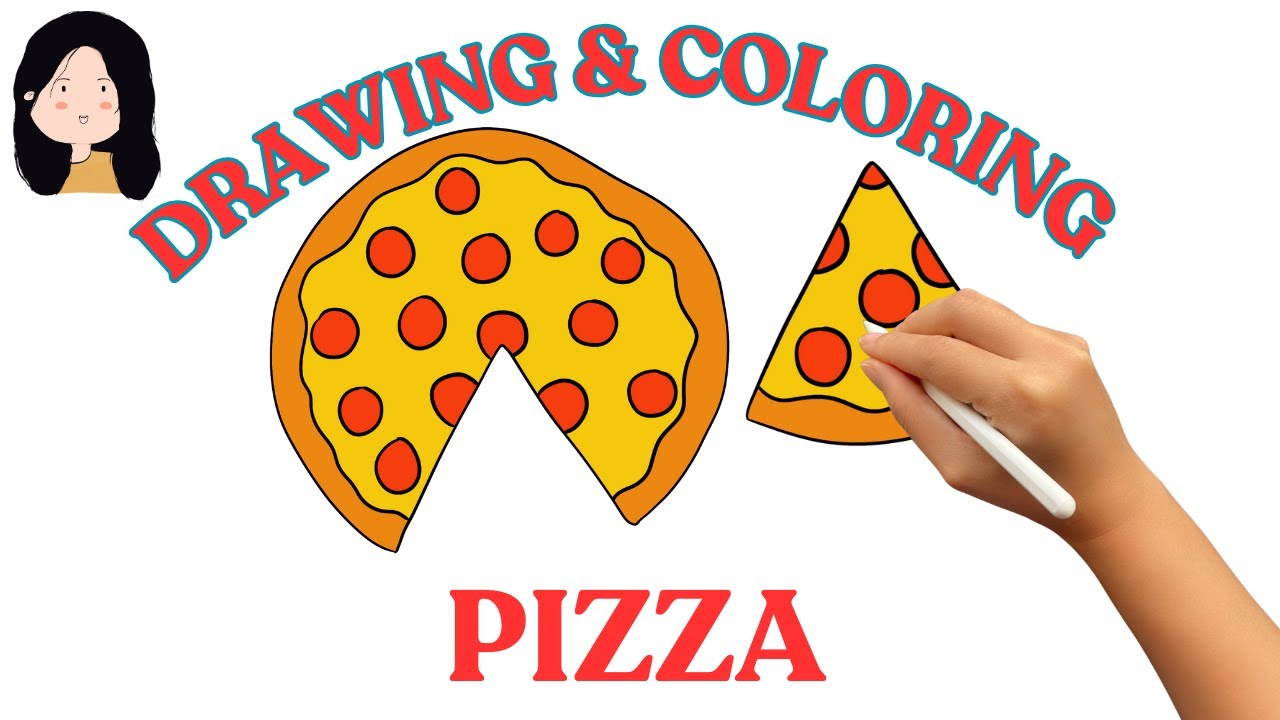 Fun Pizza Drawing and Coloring Tutorial for Kids and Adults | Easy Step ...