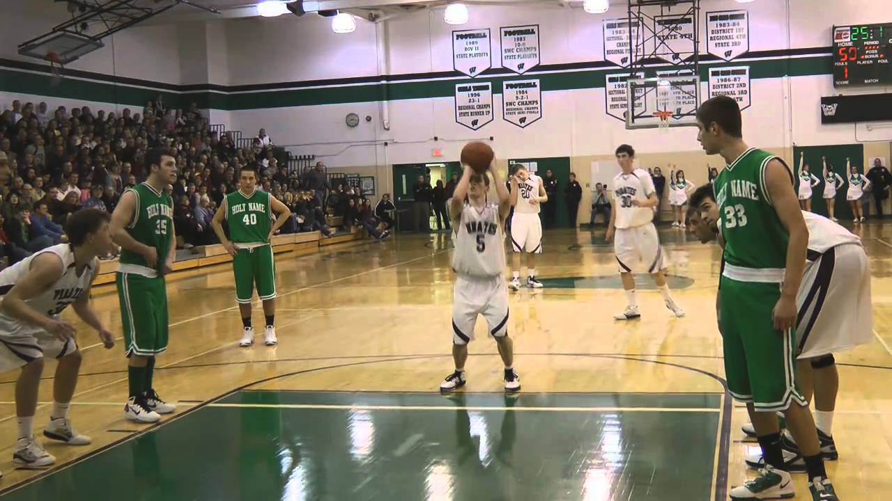 Rocky River Pirates vs Holy Name Green Wave DII Men's Basketball - YouTube