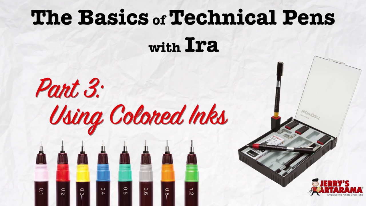 Basics of Technical Pens - Part 3: Colored Inks - YouTube