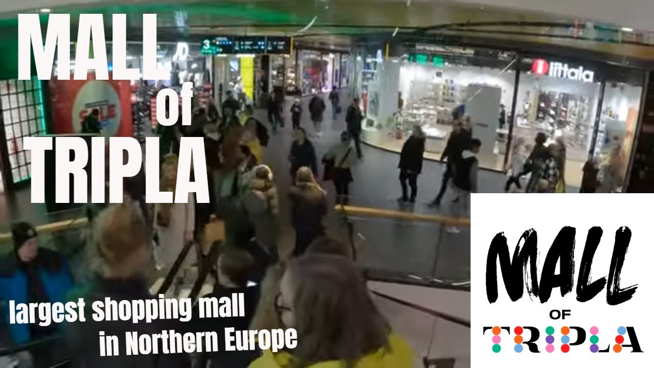 Mall of Tripla (Helsinki Finland) Nordic biggest shopping center - YouTube