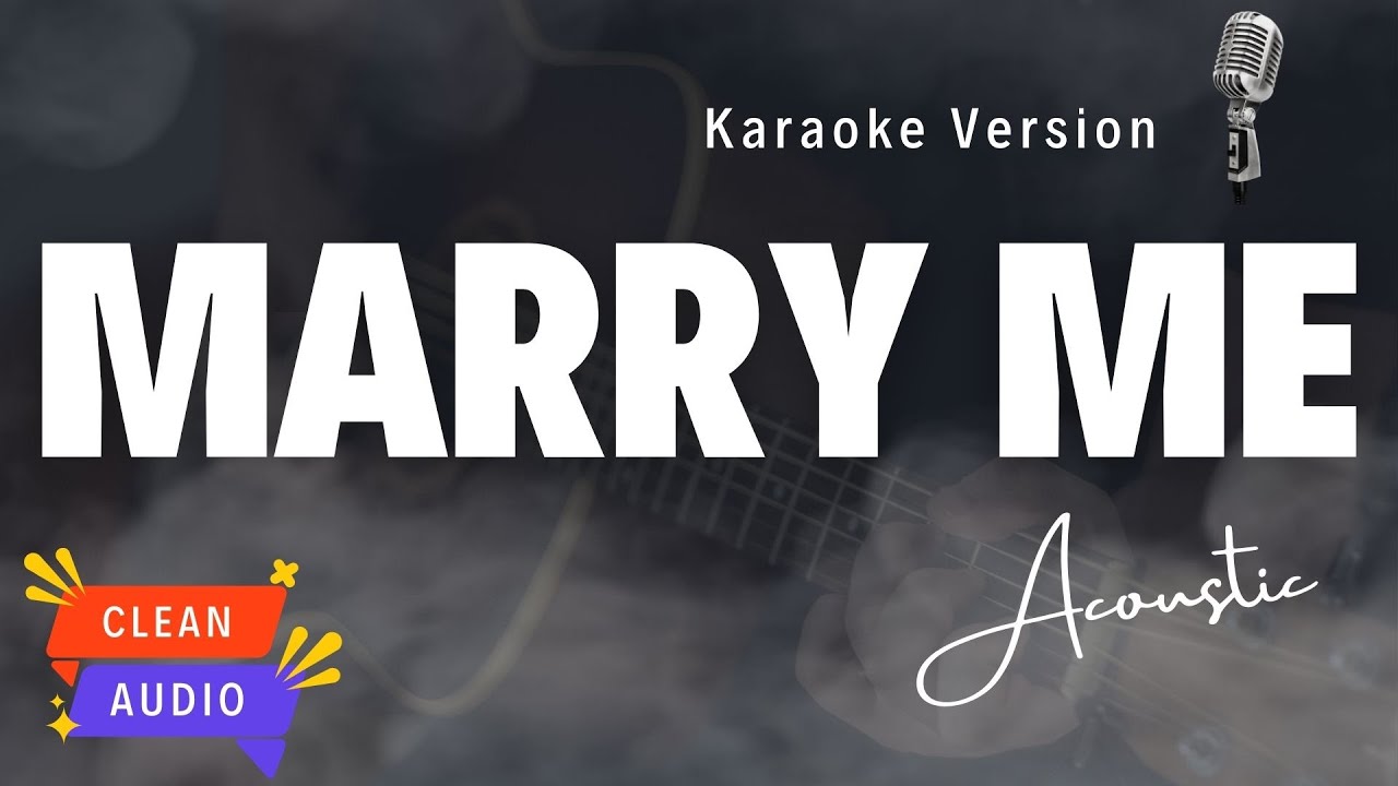 Marry Me Karaoke Acoustic Guitar - Jason Derulo [Clean Audio Cover ...