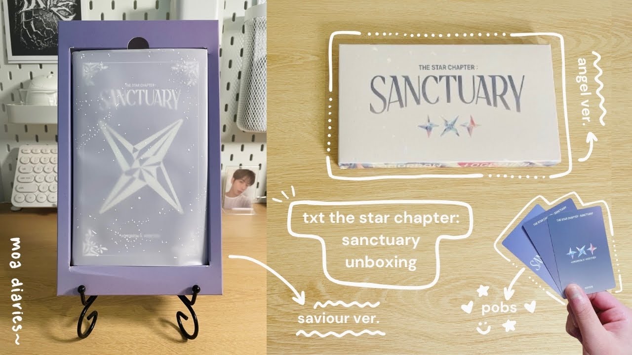 txt the star chapter: sanctuary unboxing (angel + savior ver.) 🪽 *ft ...
