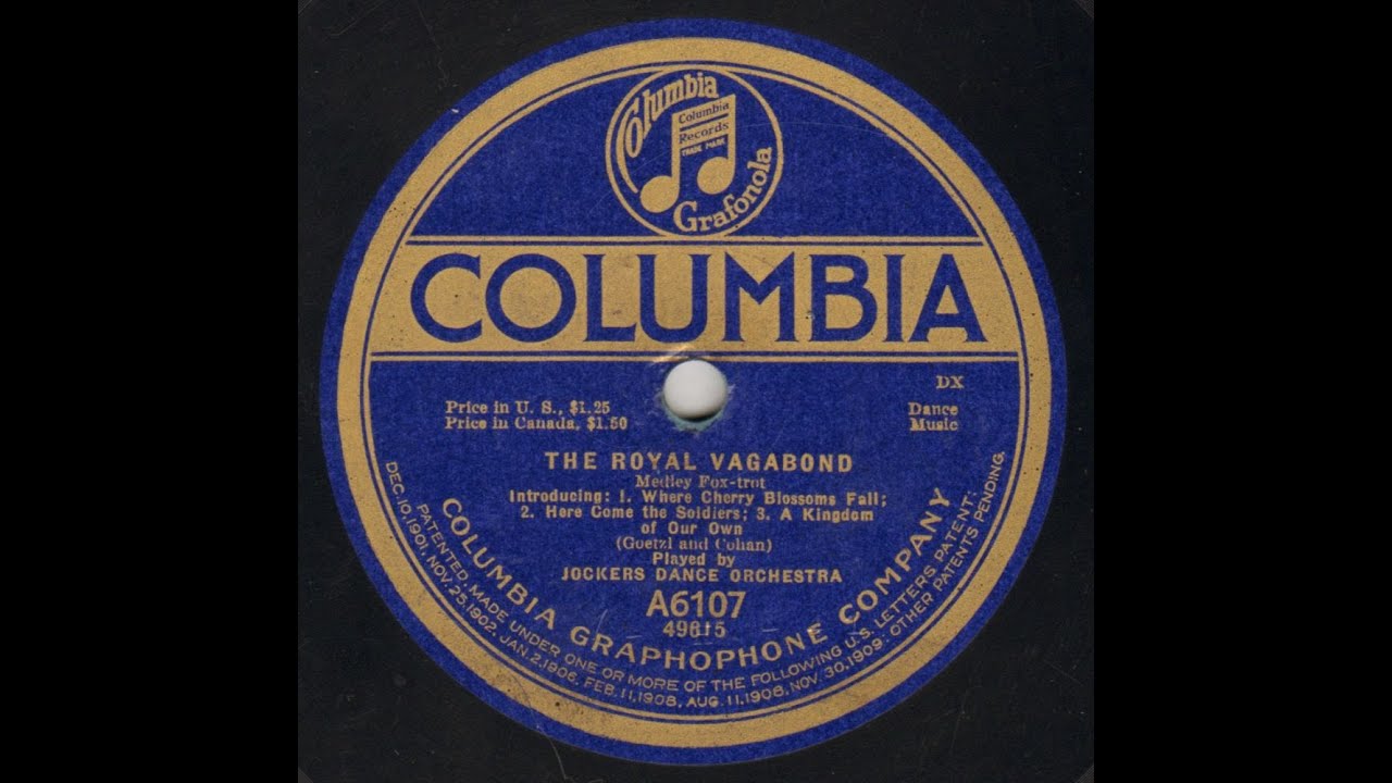 Jockers Dance Orch. - Royal Vagabond (Columbia A 6107) 1919 - YouTube