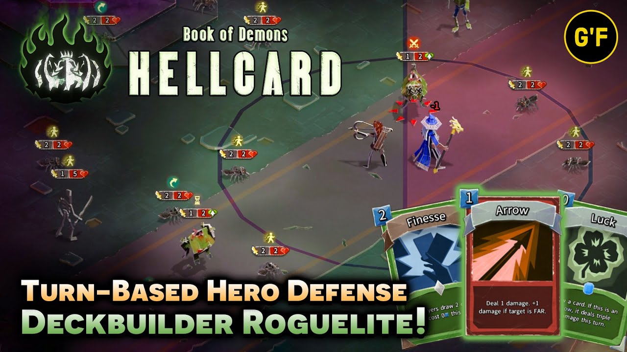 STRATEGIC Hero Defense Deckbuilder Roguelite!! [ HELLCARD ] Gameplay ...