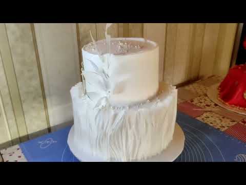 2 mərtəbə nişan tortunun yığımı və bəzədilməsi instagram səhifə @fuga_cake_house #cake #cakeworld