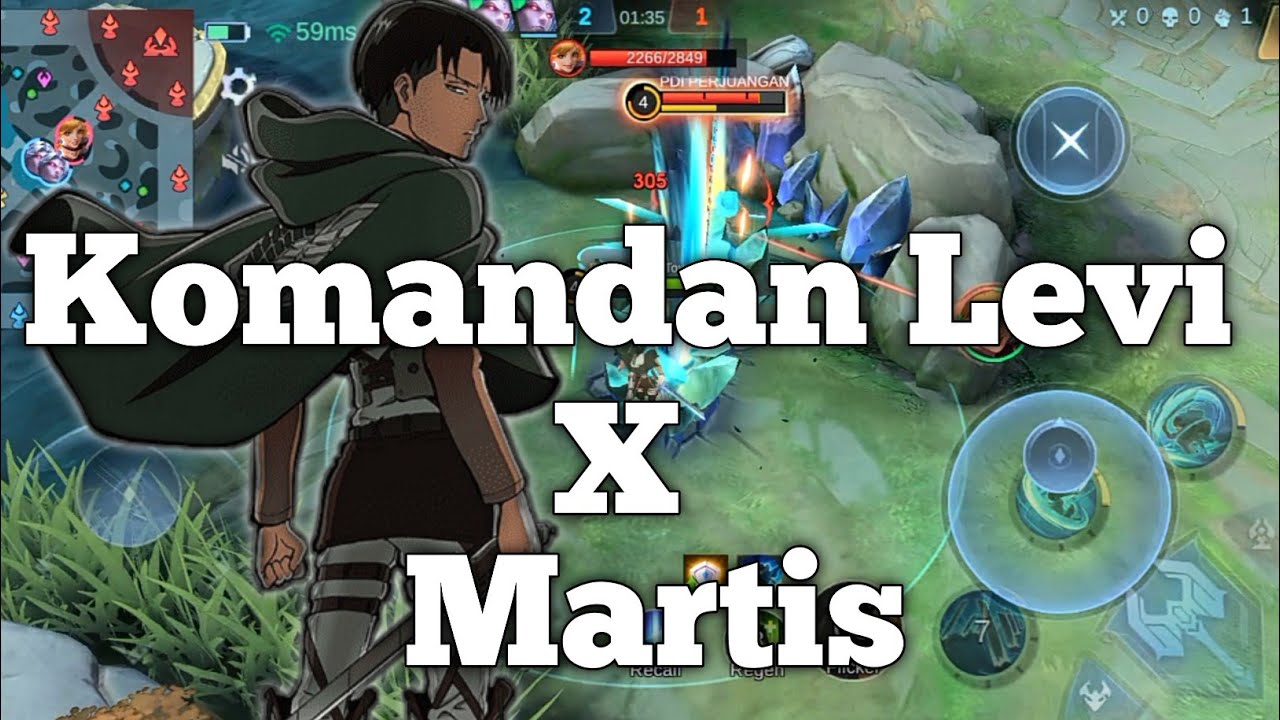 Riview Skin Aot Levi (Martis) ||Mobile legends gameplay - YouTube