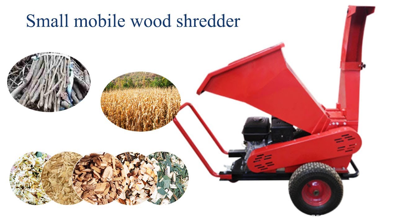 Wood/straw/ logs/small diameter wood/ branches/bamboo crusher - YouTube