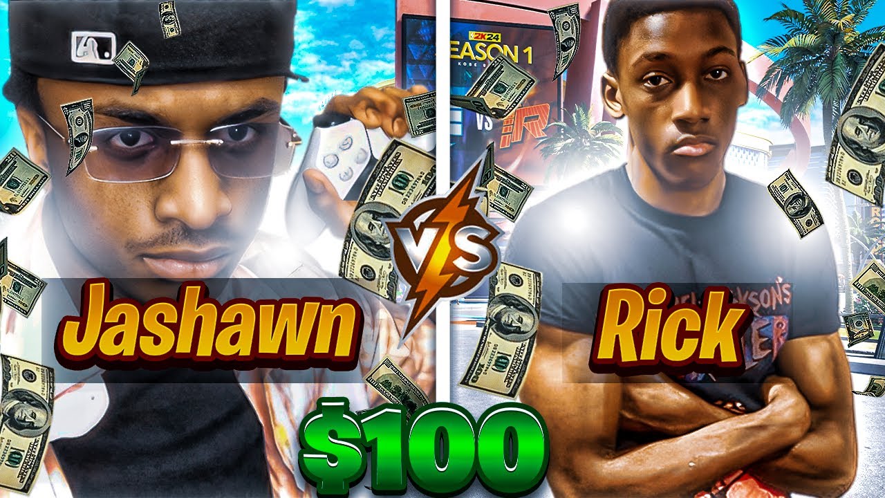 Part 1 🔴Jashawn Conely Vs RickNextUp $100 POT WAGER RIGHT NOW! NBA2K24 ...