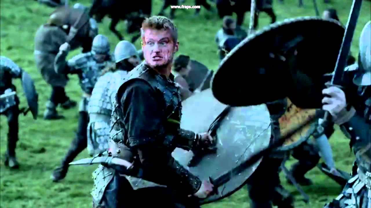 Vikings Bjorn ironside aids Ragnar in Battle. - YouTube