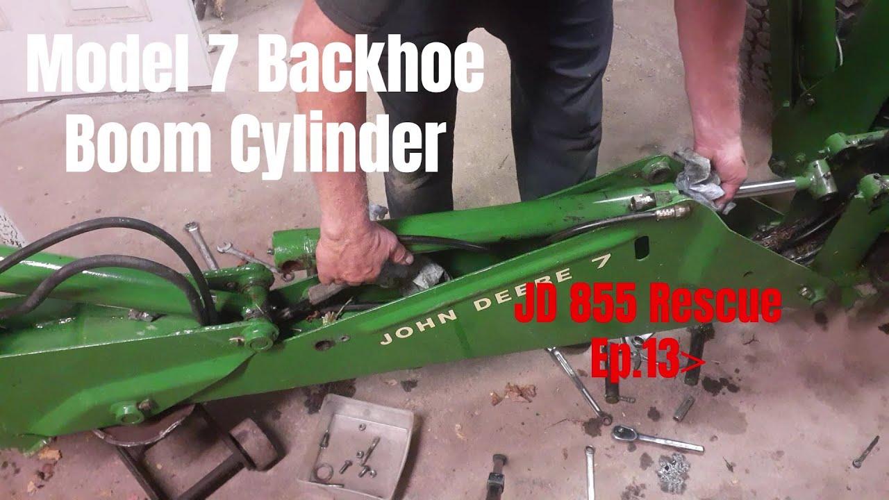JD Model 7 Backhoe Boom Cylinder repair. Old style seal packings.Ep. 13 ...