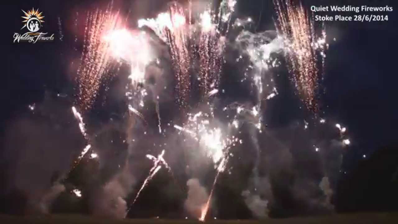 Quiet wedding fireworks display to music - YouTube