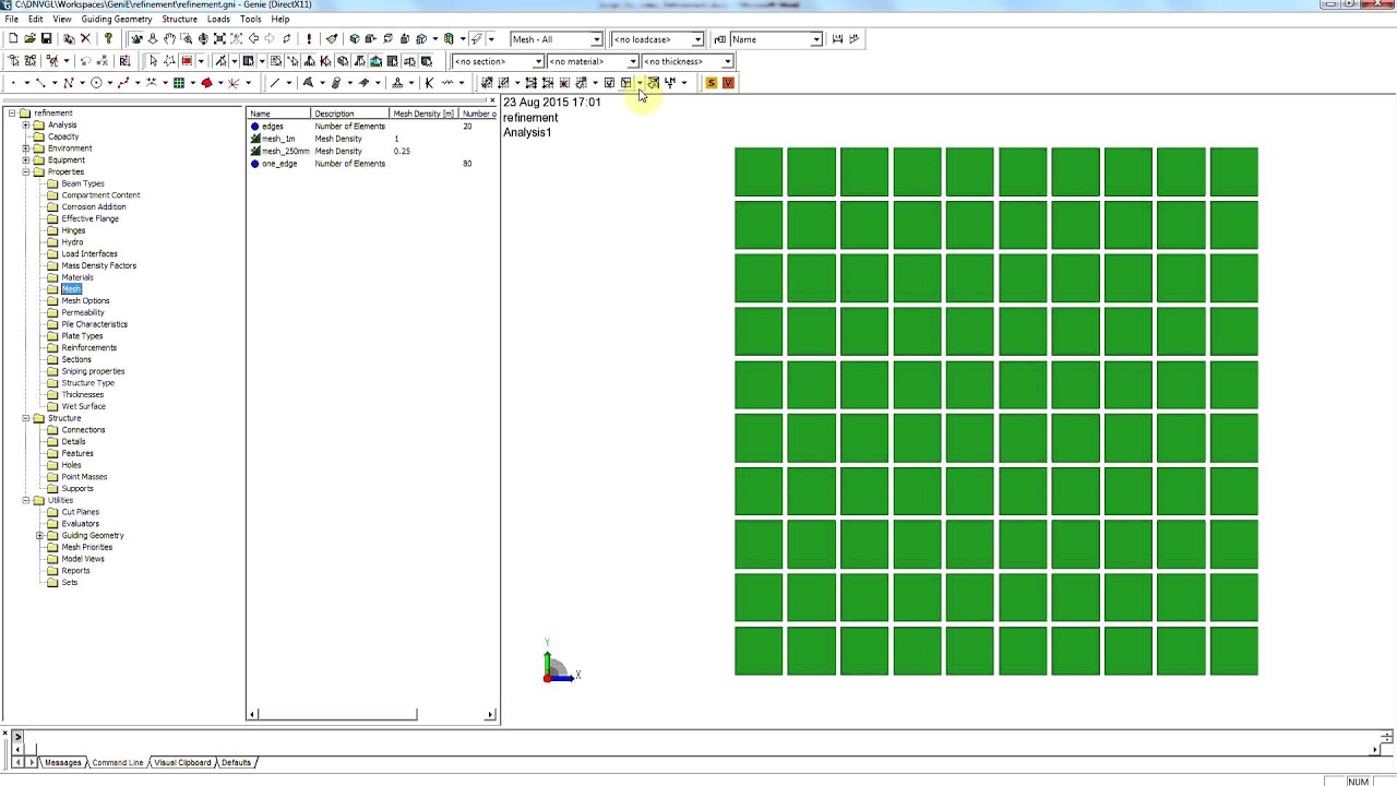 SESAM GeniE Mesh Refinement - YouTube
