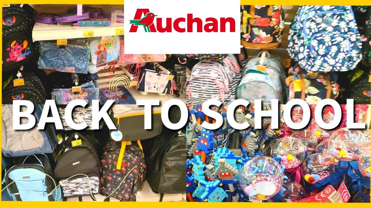 Artykuły szkolne 📚BACK TO SCHOOL 🎒Auchan Wyprawka szkolna Plecaki ...