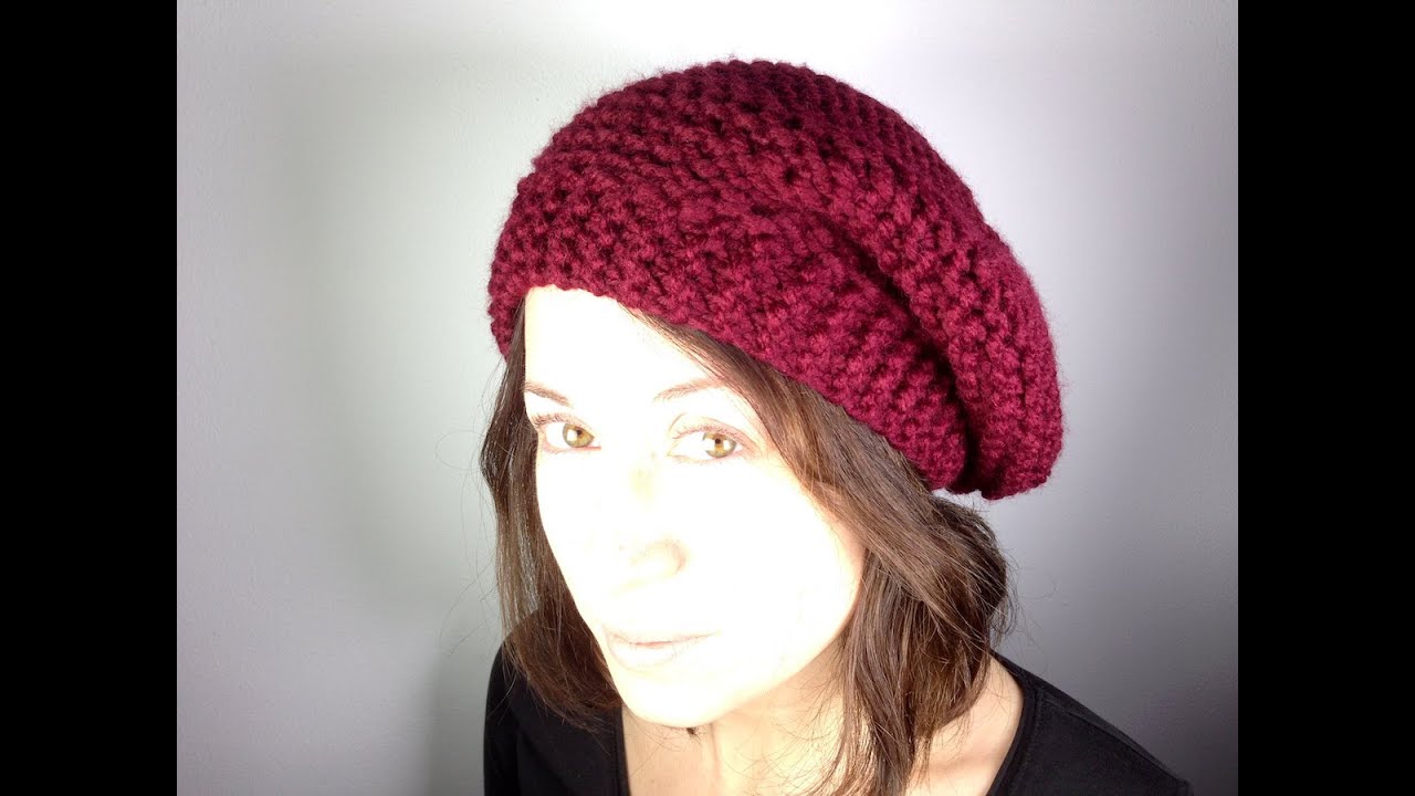 Cómo tejer en telar un gorro boina (Tutorial DIY) - YouTube