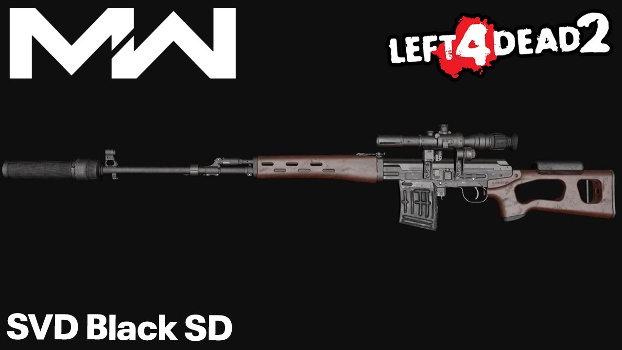 SVD Black SD - Left 4 Dead 2 - Hunting Rifle Mod - YouTube