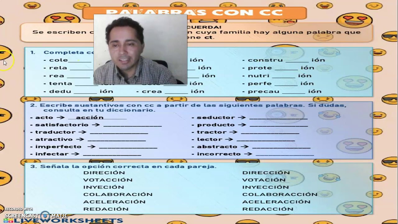 LENGUAJE 23 C PALABRAS CON CC Y SC - YouTube