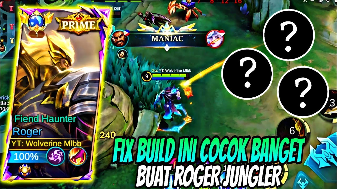 INI DIA BUILD HYPER ROGER TERSAKIT 2025 | WAJIB COBA USER ROGER PEMULA ...