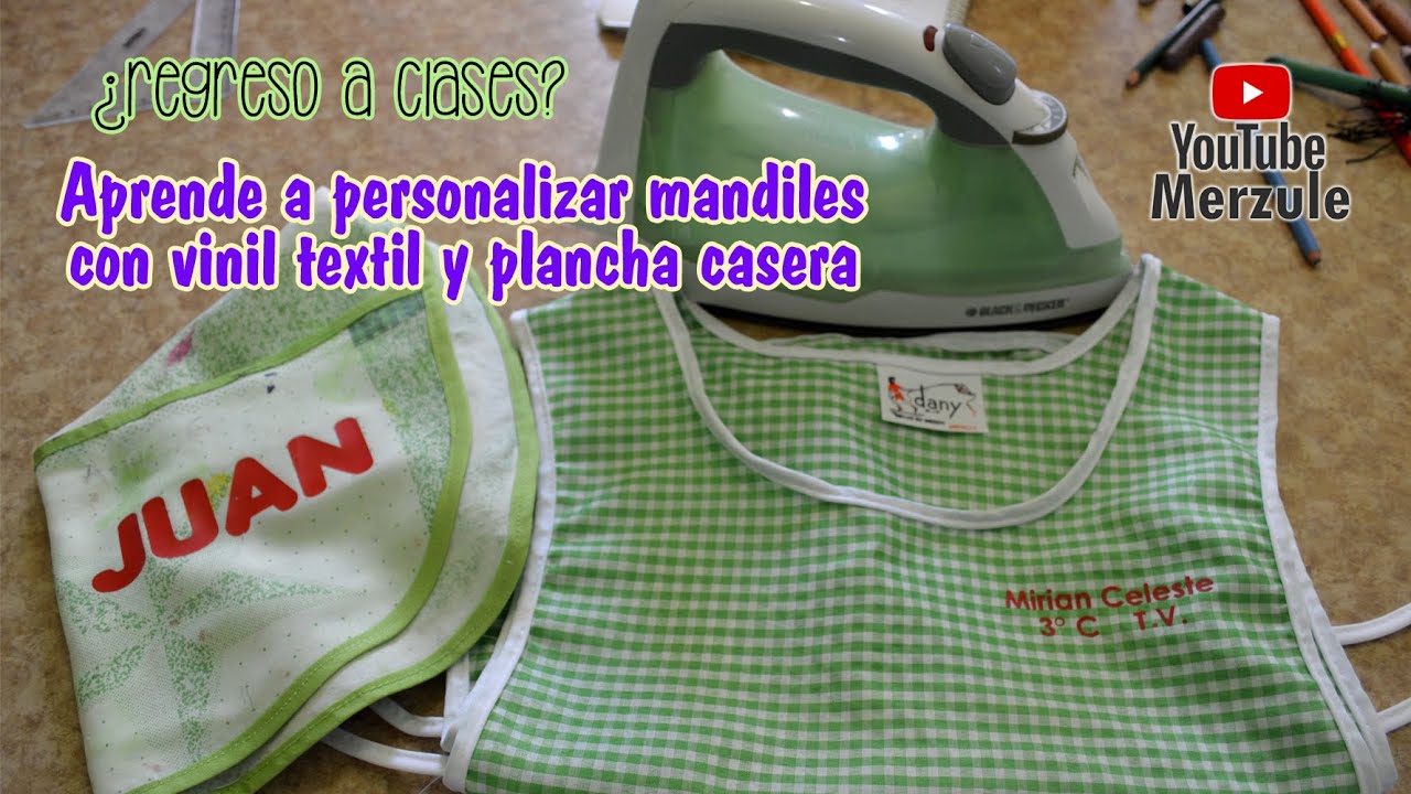 Mandil Escolar Personalizado | Estampar con vinil textil y plancha ...