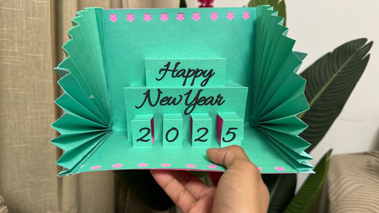 DIY Happy New Year 3D Greeting Card 2025 | Crafting Colors - YouTube