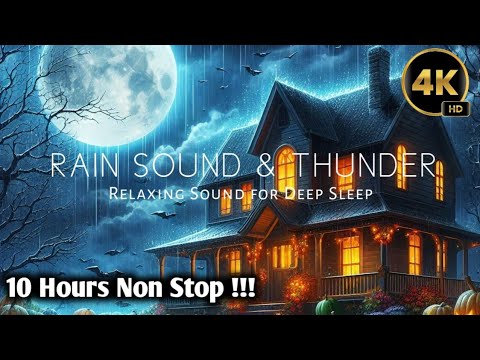 Spooky Halloween Ambience On Rainy Night : Spooky Sounds, Heavy Rain ...
