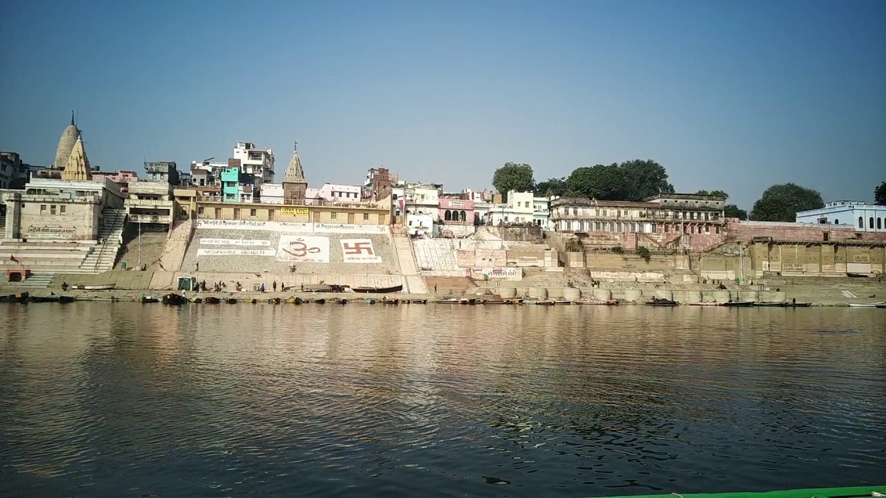 A view of Ghats from Boat in River Ganga - YouTube