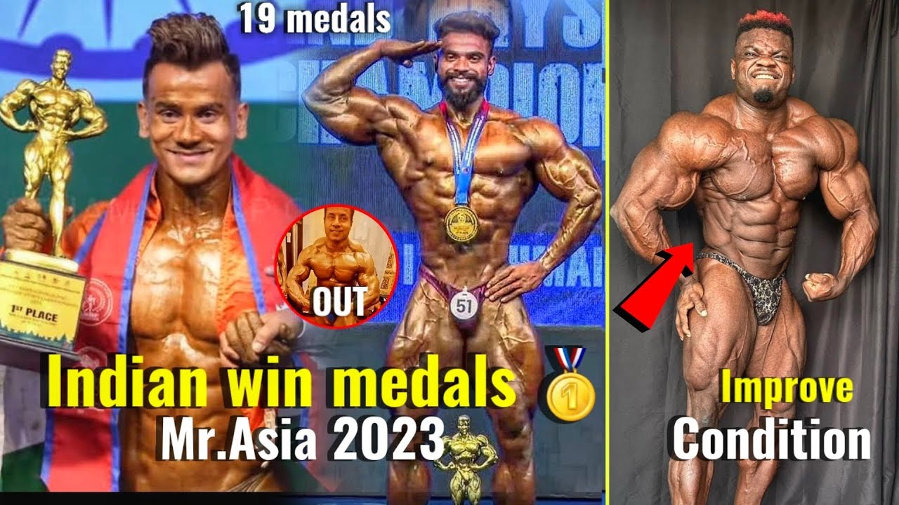 Indian bodybuilders wins 19 medals in mr asia 2O23 || Blessing awodibu ...