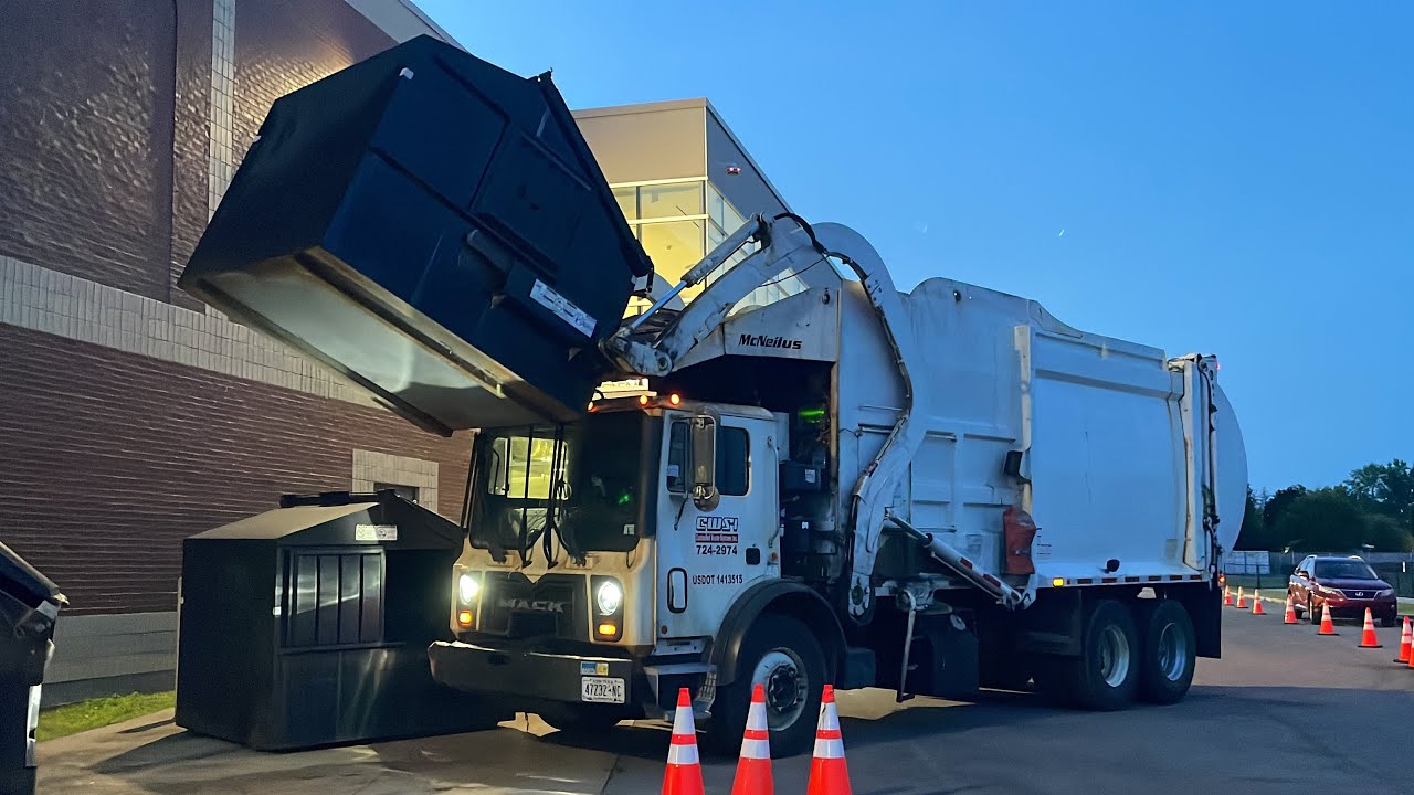 CWSI Mack MRU McNeilus Atlantic Garbage Truck - YouTube