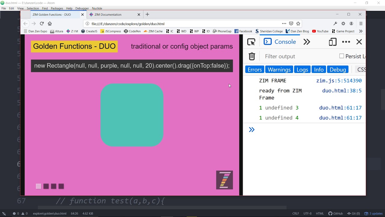 ZIM Explore! 20. Golden - DUO - #HTML #Canvas #JavaScript, #CreateJS, # ...