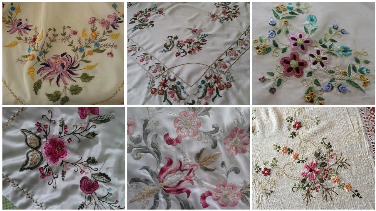 Super Stylish Hand Embroidery Designs Ideas For Bedsheets/Table Cover ...