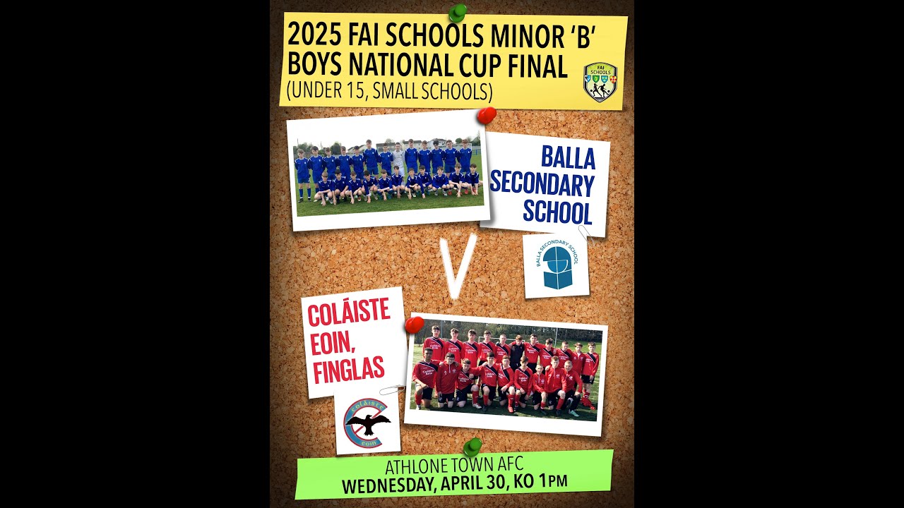 2025 FAI Schools Minor ‘B’ Boys National Cup Final (Under 15, Small ...