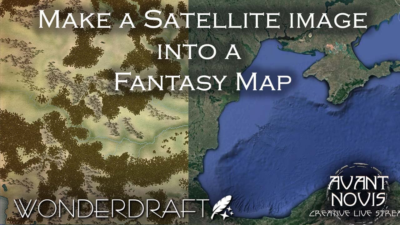 Live Stream: Make A satellite Image into a Fantasy map - YouTube