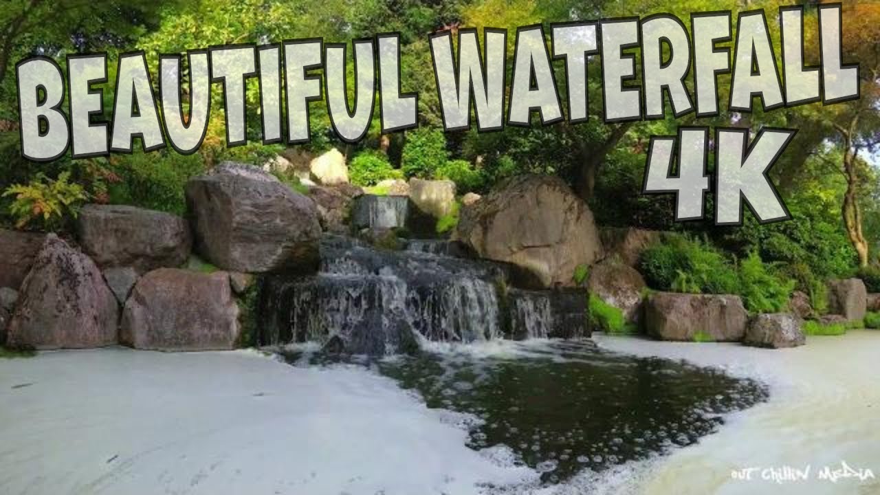 4K | Waterfall Timelapse | Holland Park Kyoto Garden | London England ...