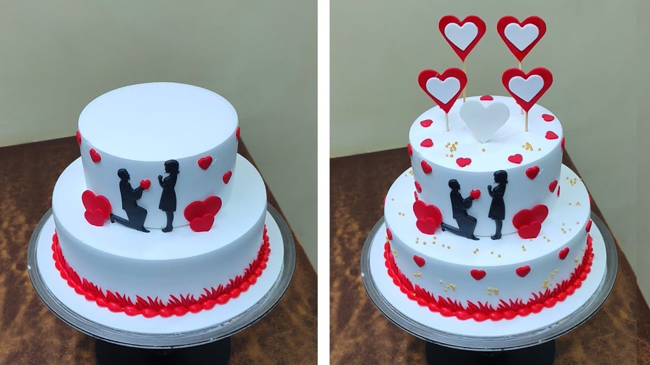 Anniversary Step Cake | Heart Shape Anniversary Cake | One Step Couple ...
