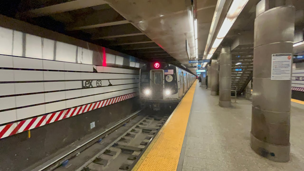 Last day of 63 shuttle service: ENY R160a (F) Shuttle train ride from ...